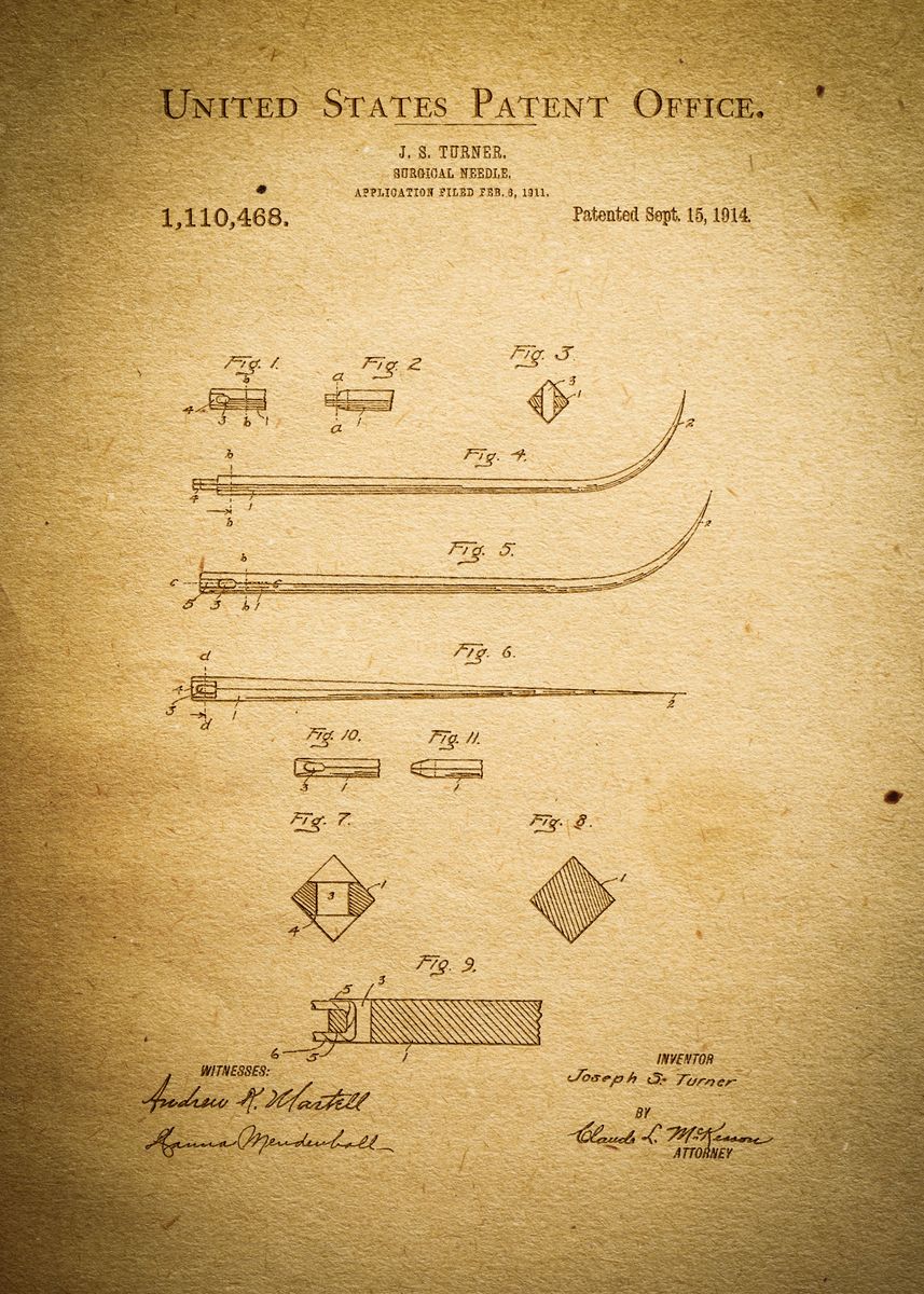 ' Surgical Needle' Poster, picture, metal print, paint by Hawk | Displate