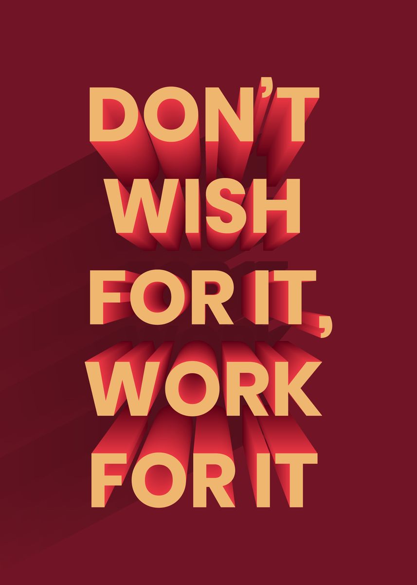 '3d motivational quote' Poster, picture, metal print, paint by Rizalul ...