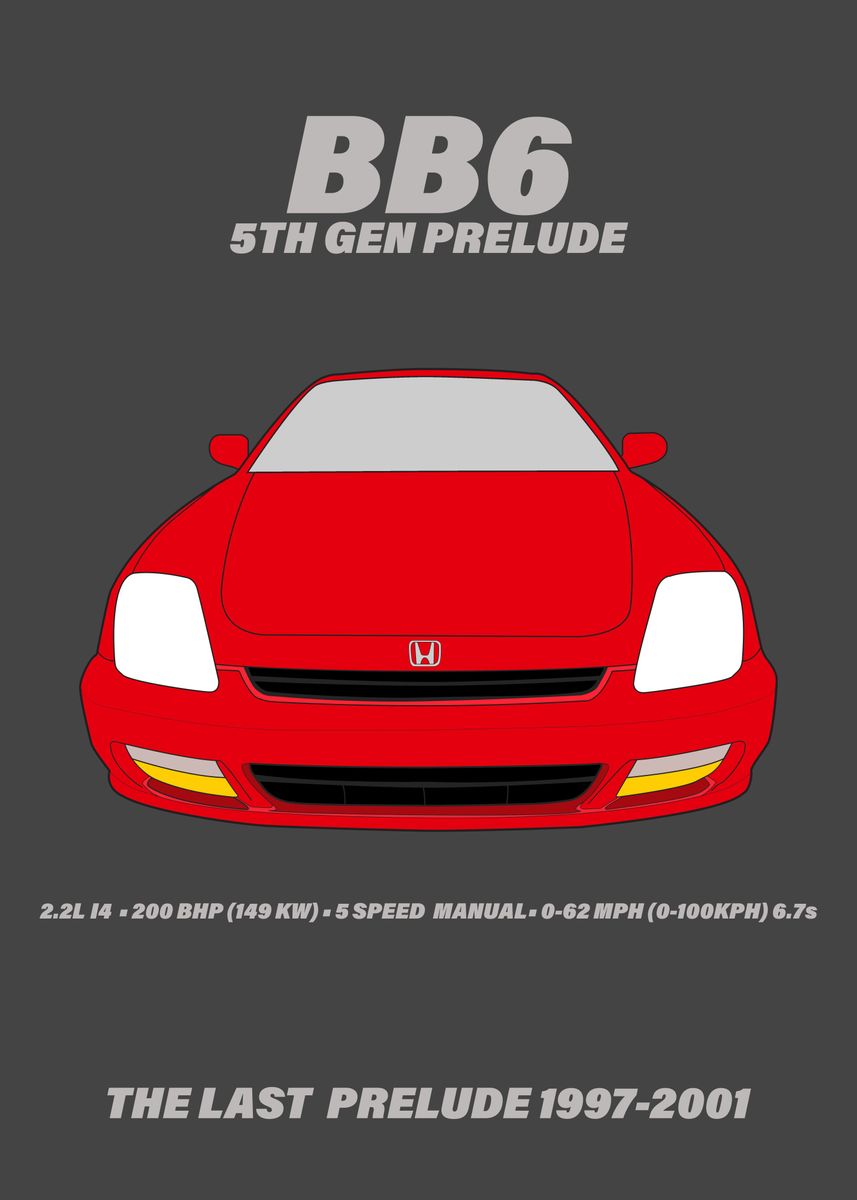 '5TH GEN PRELUDE RENDER' Poster, picture, metal print, paint by Ryan ...