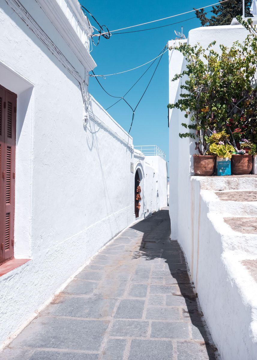 'Greek street' Poster by Thomas Billaudeau | Displate