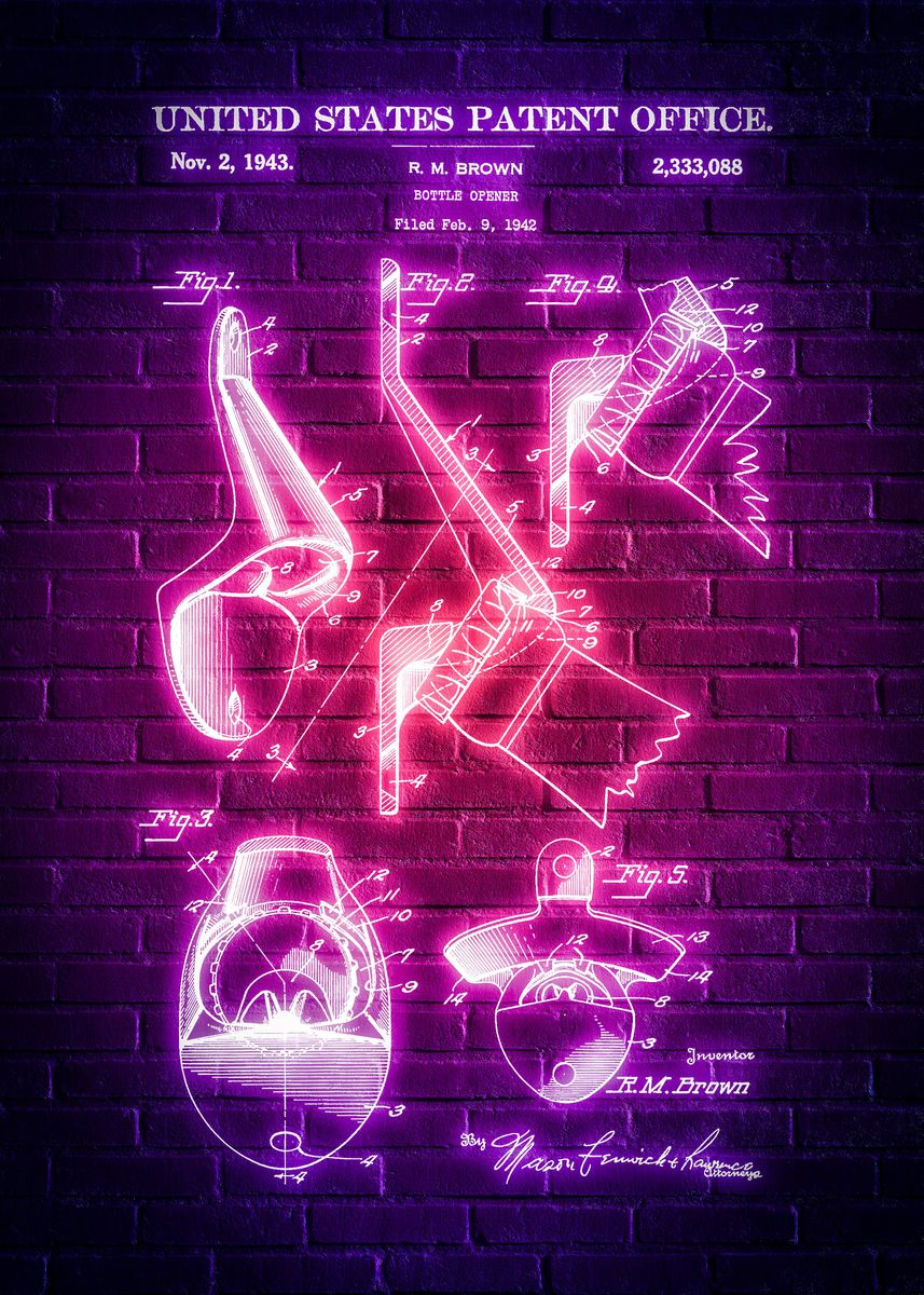 ' Bottle Opener' Poster, picture, metal print, paint by AK47 Creative ...