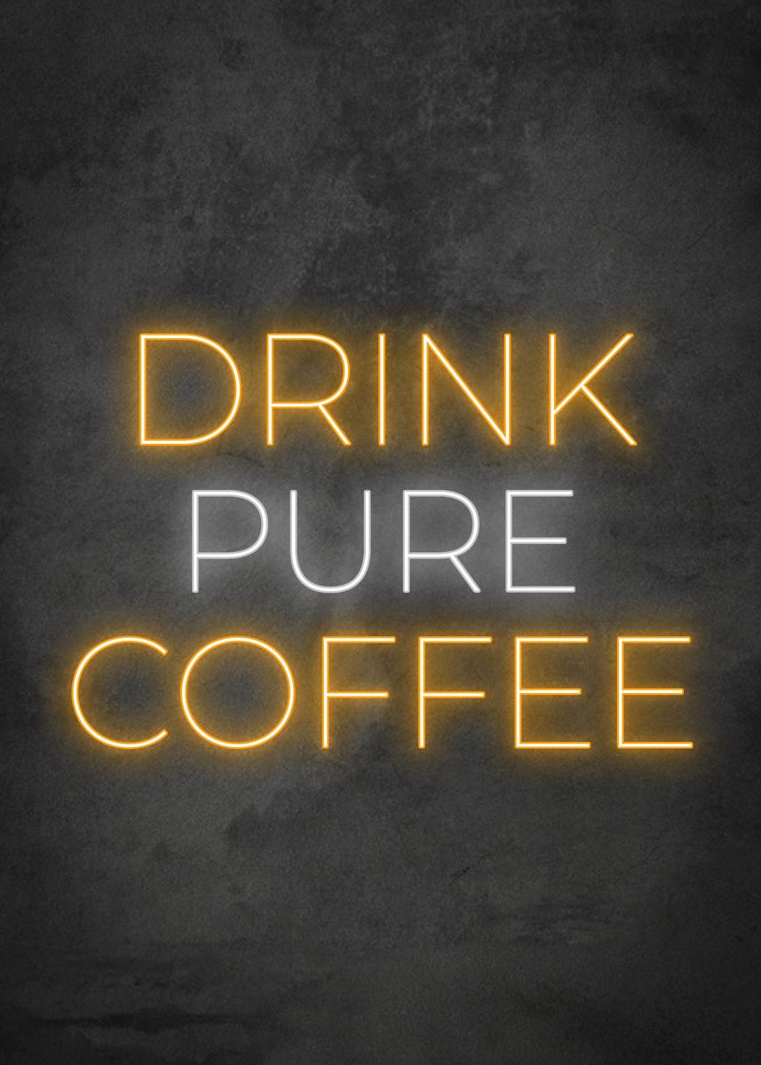 'Coffee' Poster, picture, metal print, paint by OXT Design | Displate