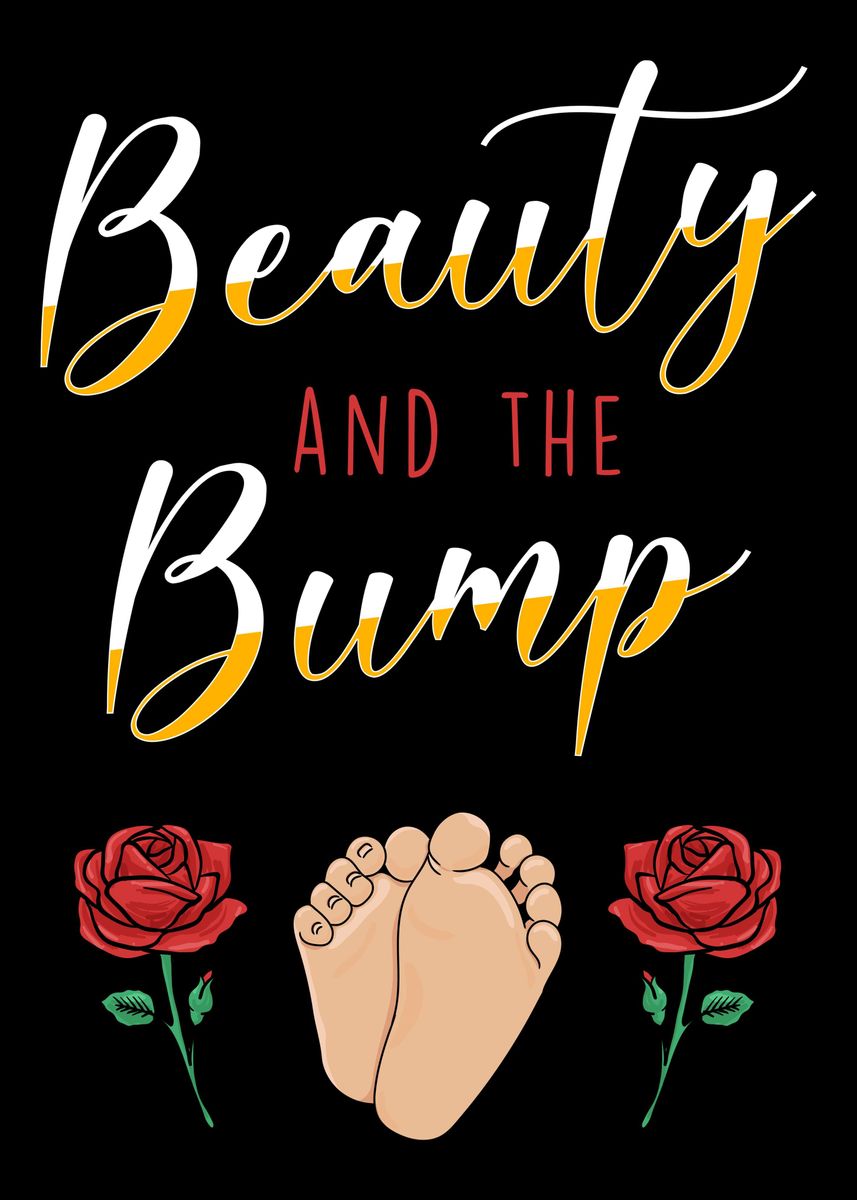 'Beauty And Bump' Poster, picture, metal print, paint by Cooldruck ...