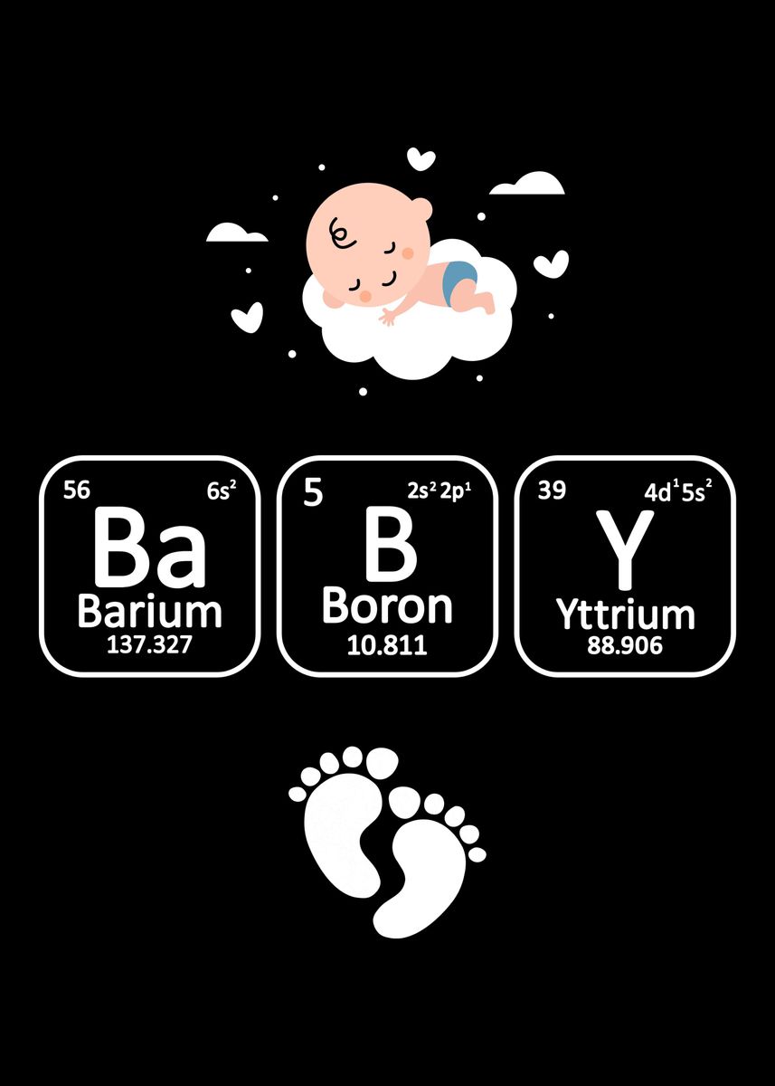 'Baby Science' Poster, picture, metal print, paint by Cooldruck | Displate