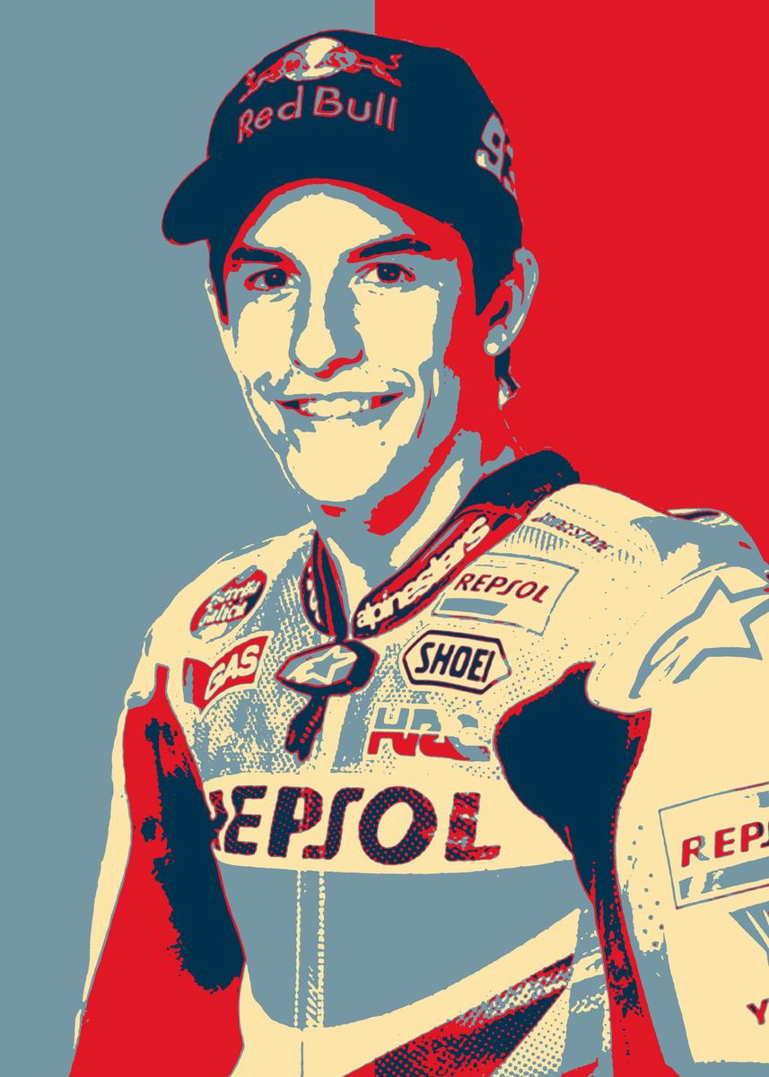 'Marc Marquez' Poster, picture, metal print, paint by Imagination ...