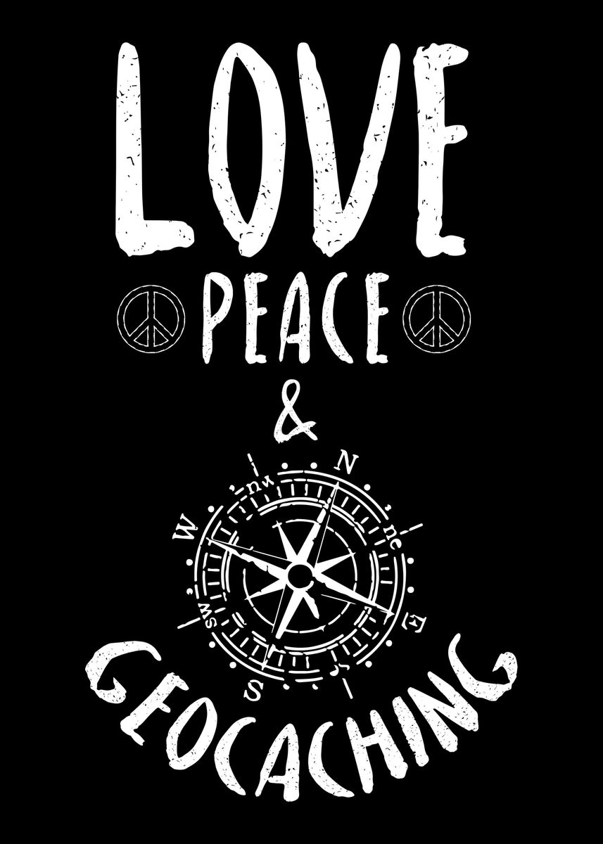 'geocaching gps cache ge' Poster, picture, metal print, paint by ...