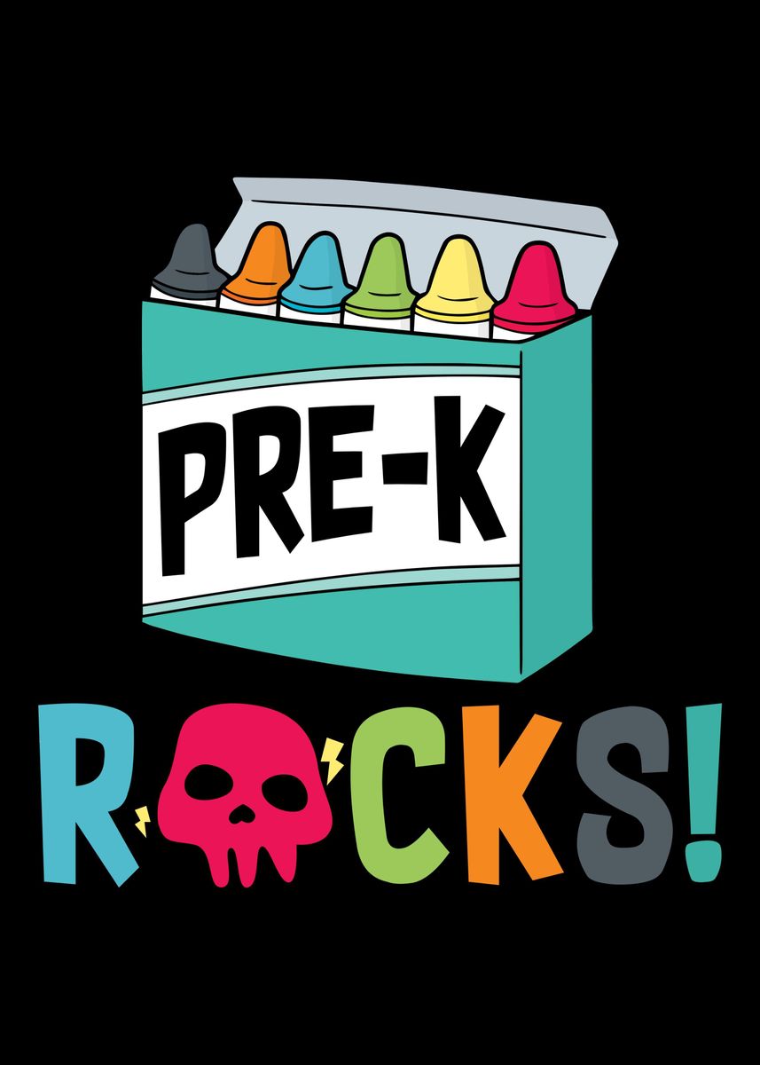 'Preschool Rocks' Poster, picture, metal print, paint by Cooldruck ...