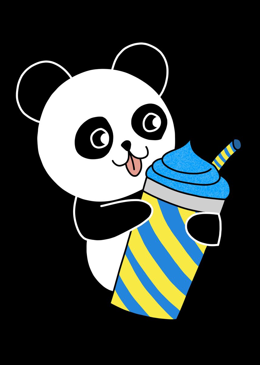 'The Pandas Slushy' Poster, picture, metal print, paint by Alexander ...