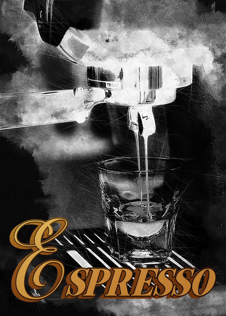 'Espresso' Poster, picture, metal print, paint by Petra Rommelfanger ...