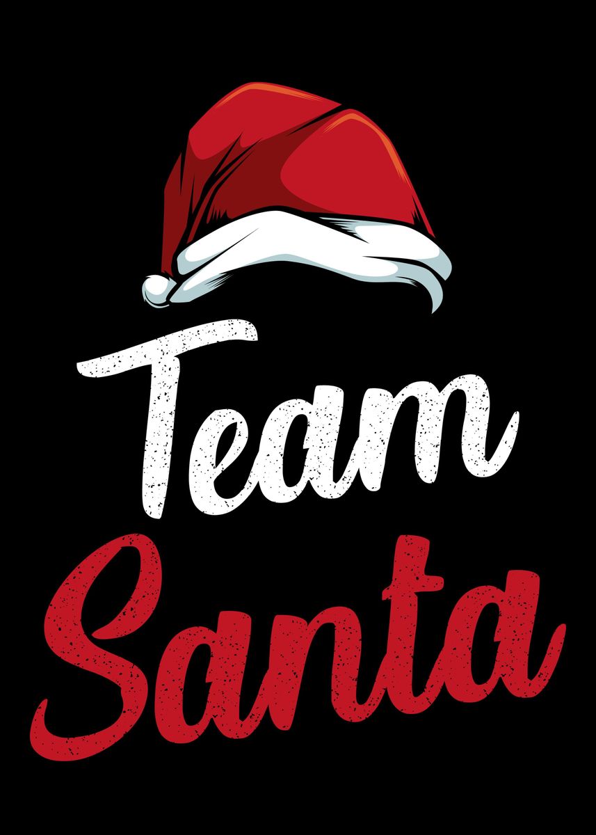 'Team Santa Family Matching' Poster, picture, metal print, paint by ...