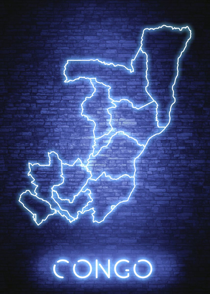 'congo Kinshasa' Poster, picture, metal print, paint by SplashDesign ...