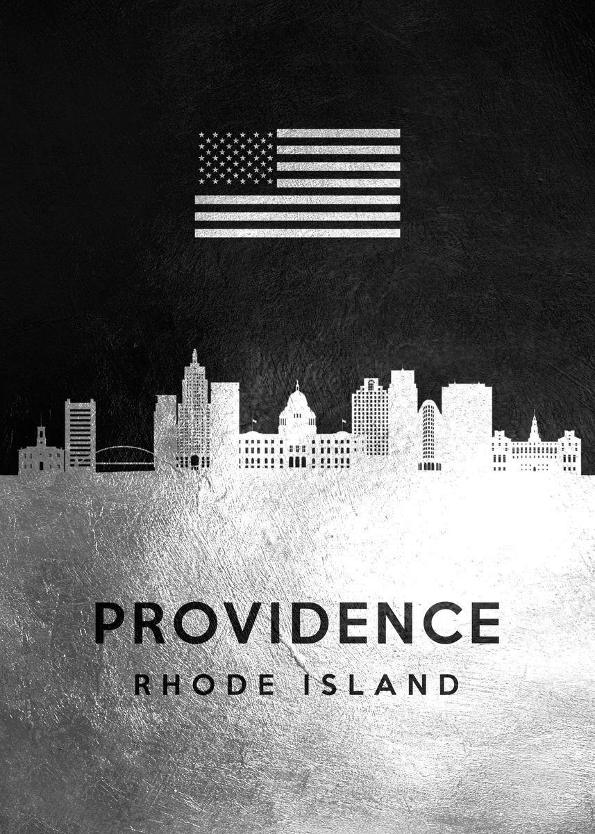 'Providence Rhode Island' Poster, picture, metal print, paint by ...
