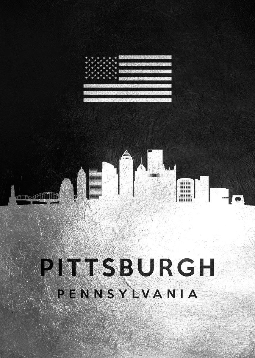 'Pittsburgh Pennsylvania' Poster, picture, metal print, paint by ...