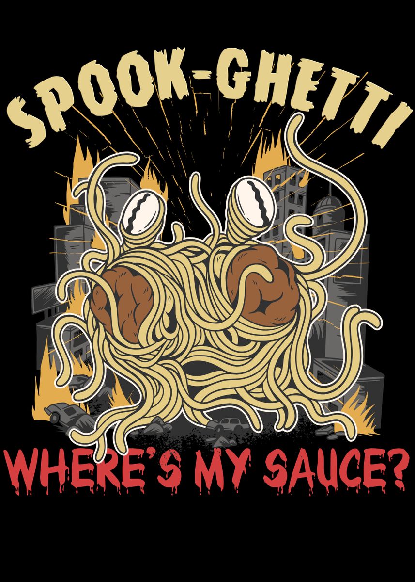 'SPOOKGHETTI Halloween' Poster, picture, metal print, paint by ...