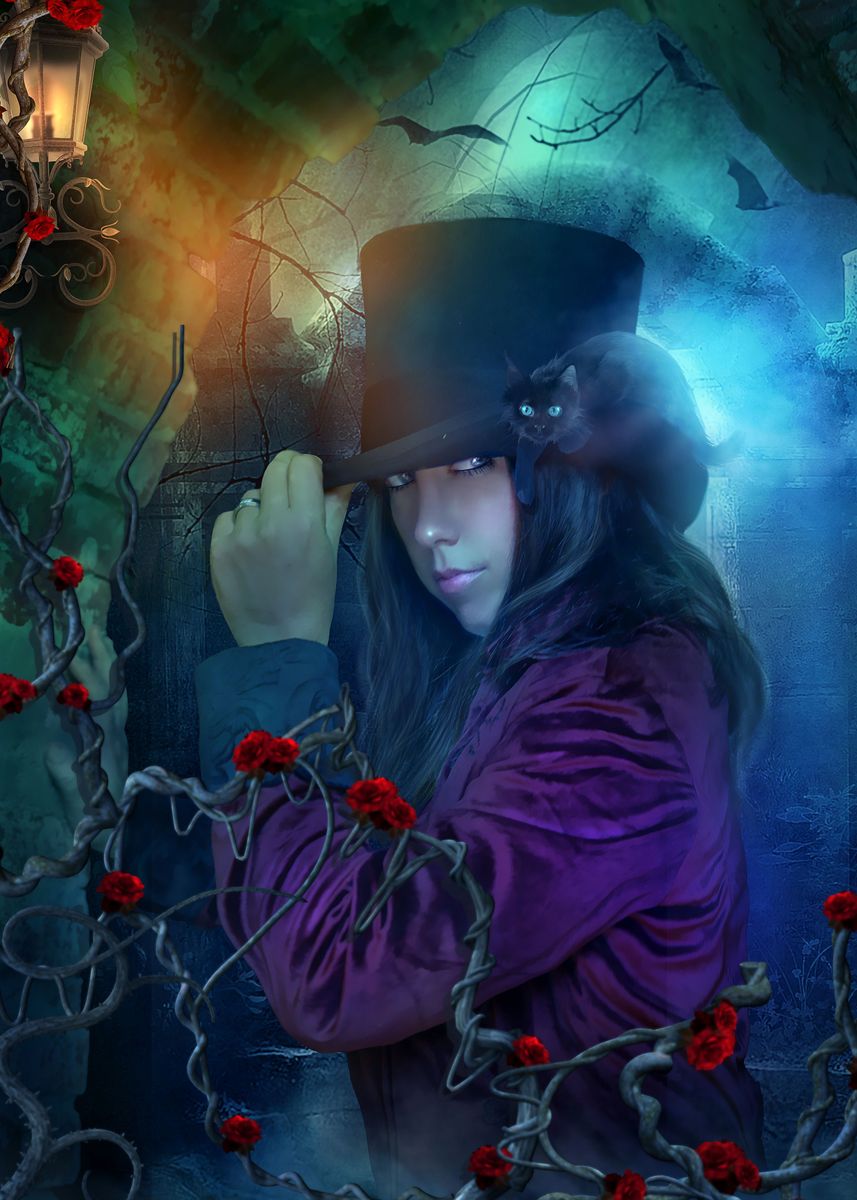 'Witching Hour' Poster, picture, metal print, paint by Claudia McKinney ...