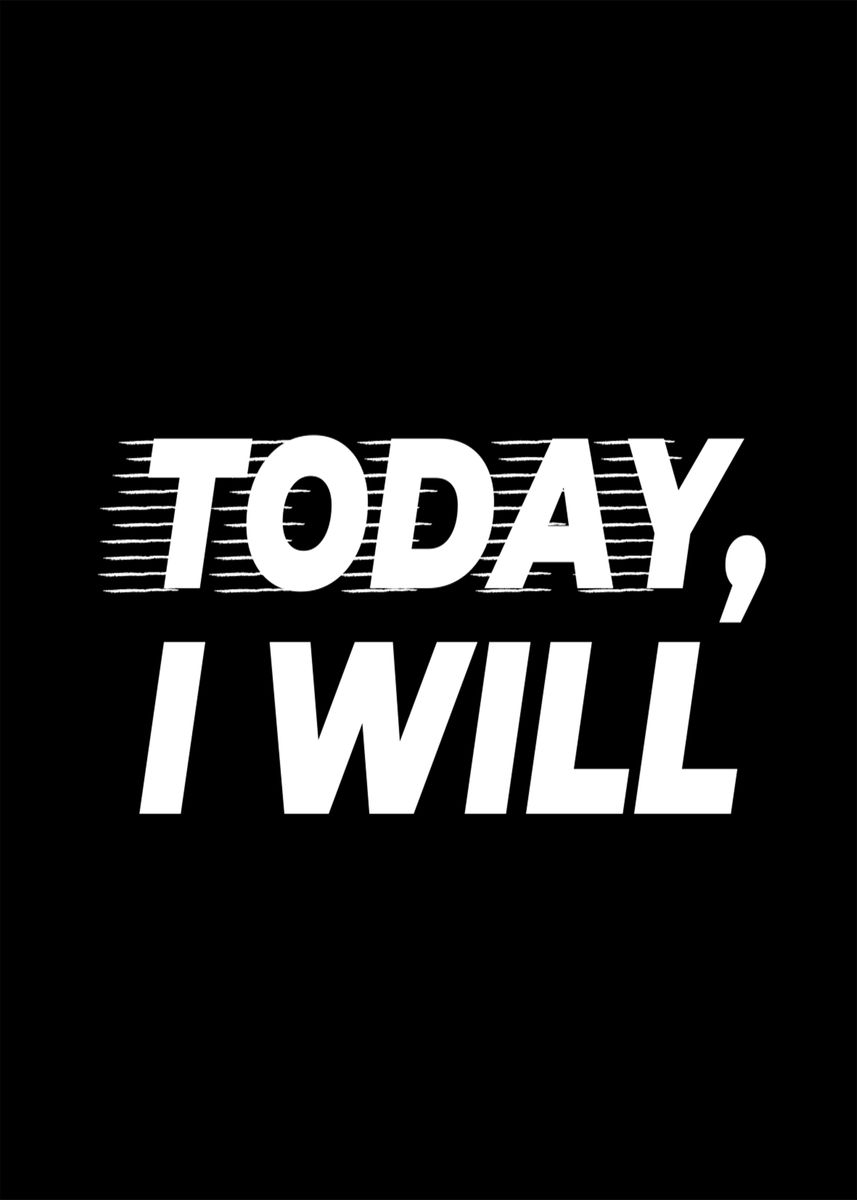 'self discipline work hard ' Poster, picture, metal print, paint by ...