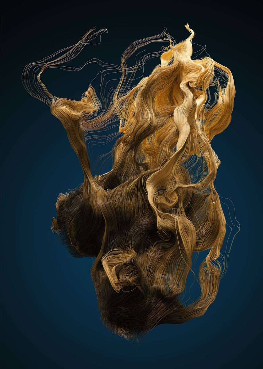 'Chaotic Lines Art 12 Color' Poster by Chaotic Lines | Displate