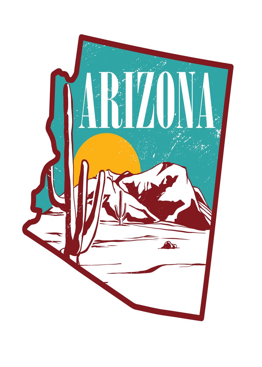 'ARIZONA LANDSCAPE' Poster, picture, metal print, paint by Tim Hinz ...