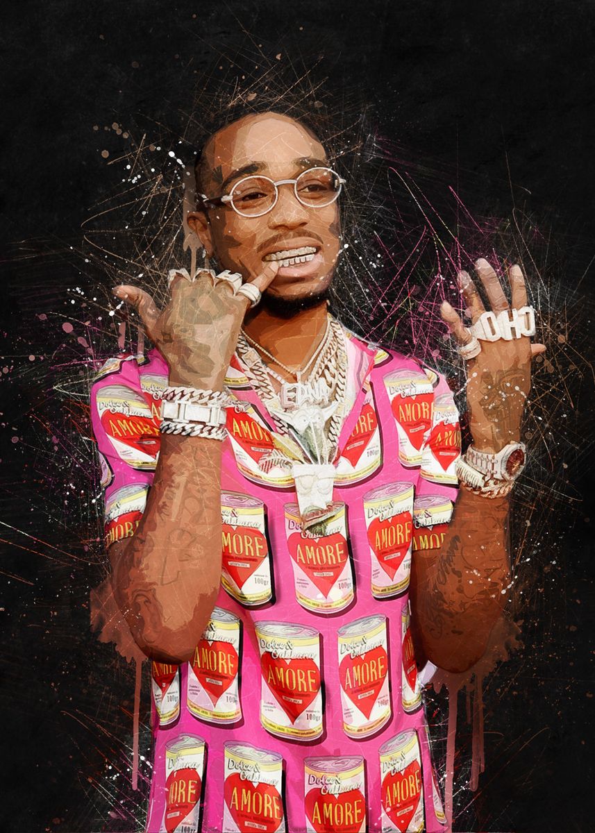 'Quavo' Poster, picture, metal print, paint by HISAN TEAM | Displate