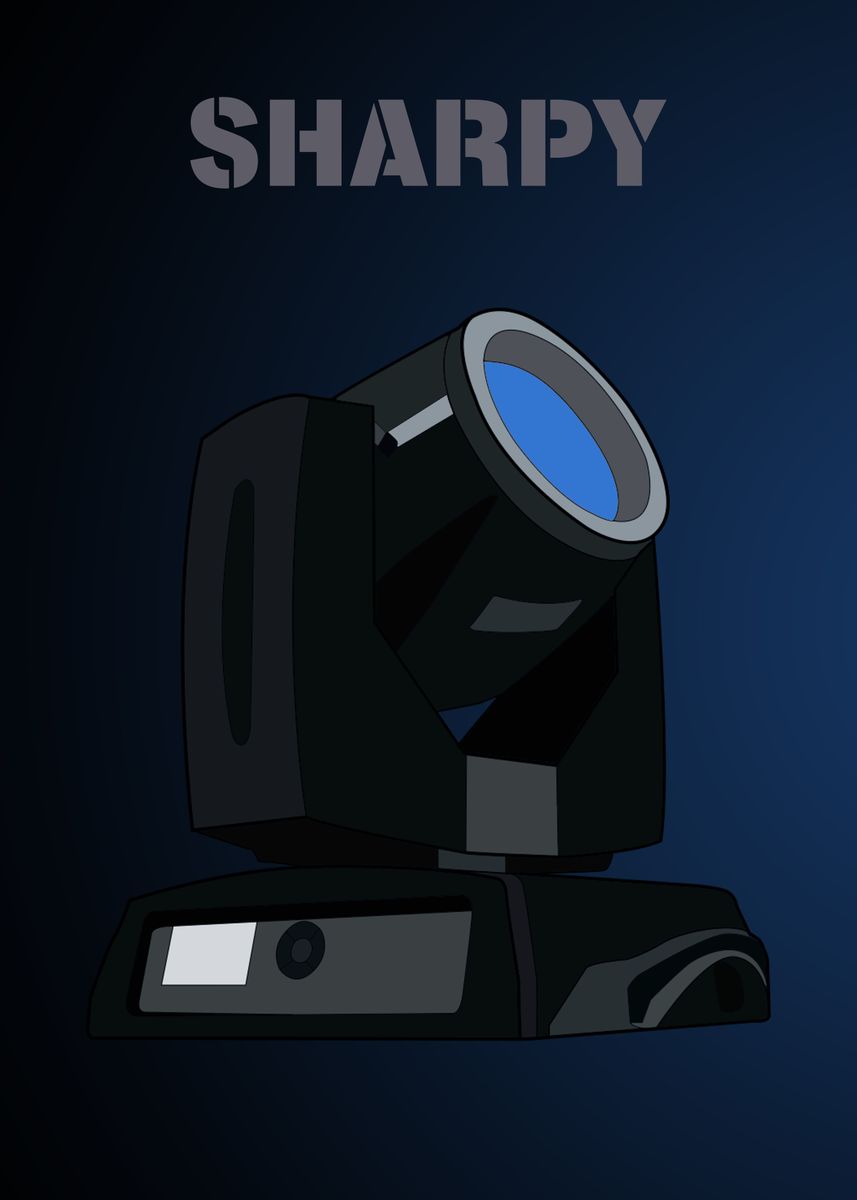 'Clay Paky Sharpy Vector' Poster, picture, metal print, paint by Ryan ...