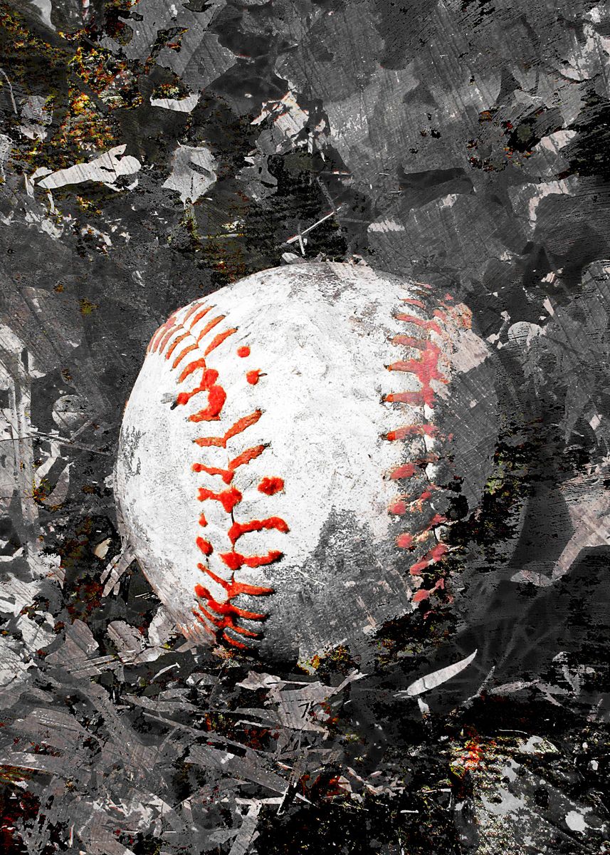 'Baseball art print w 24' Poster, picture, metal print, paint by ...