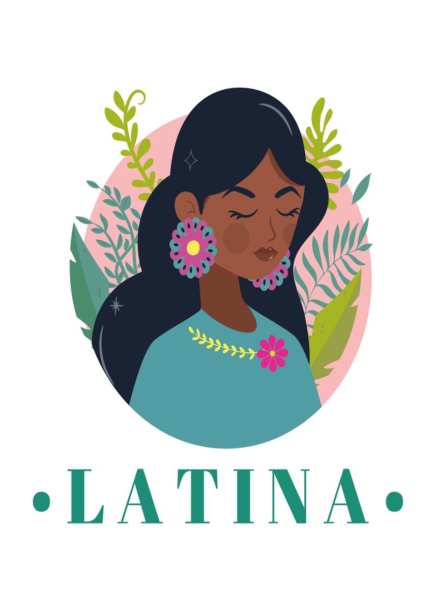 'Proud Latina Logo Wall Art' Poster by Tim Hinz | Displate