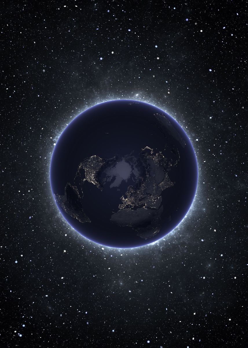 'Earth Night Lights' Poster, picture, metal print, paint by Armstrong ...