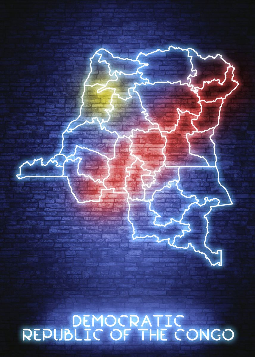 'Kinshasa republic of congo' Poster, picture, metal print, paint by ...