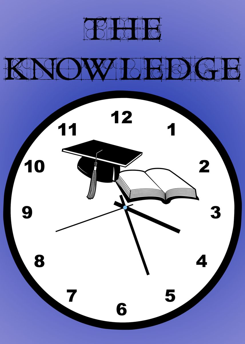 'The time the knowledge' Poster, picture, metal print, paint by ...