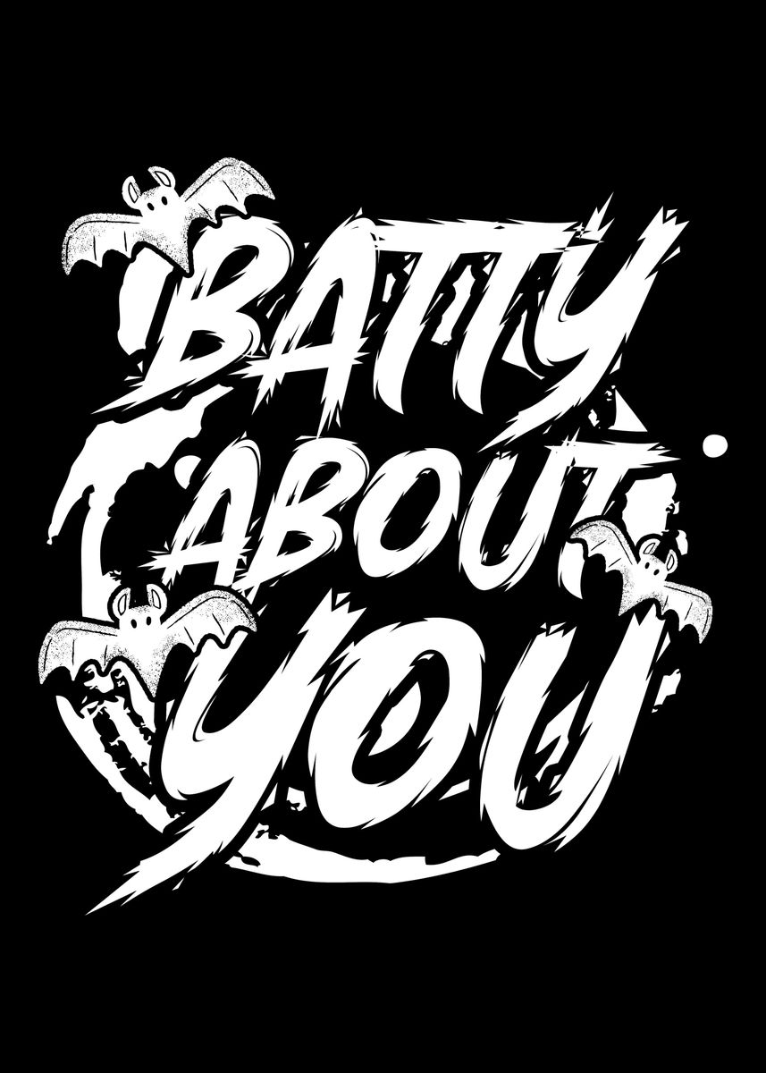 'Halloween Party Bat' Poster by Sebastian Wünsche | Displate