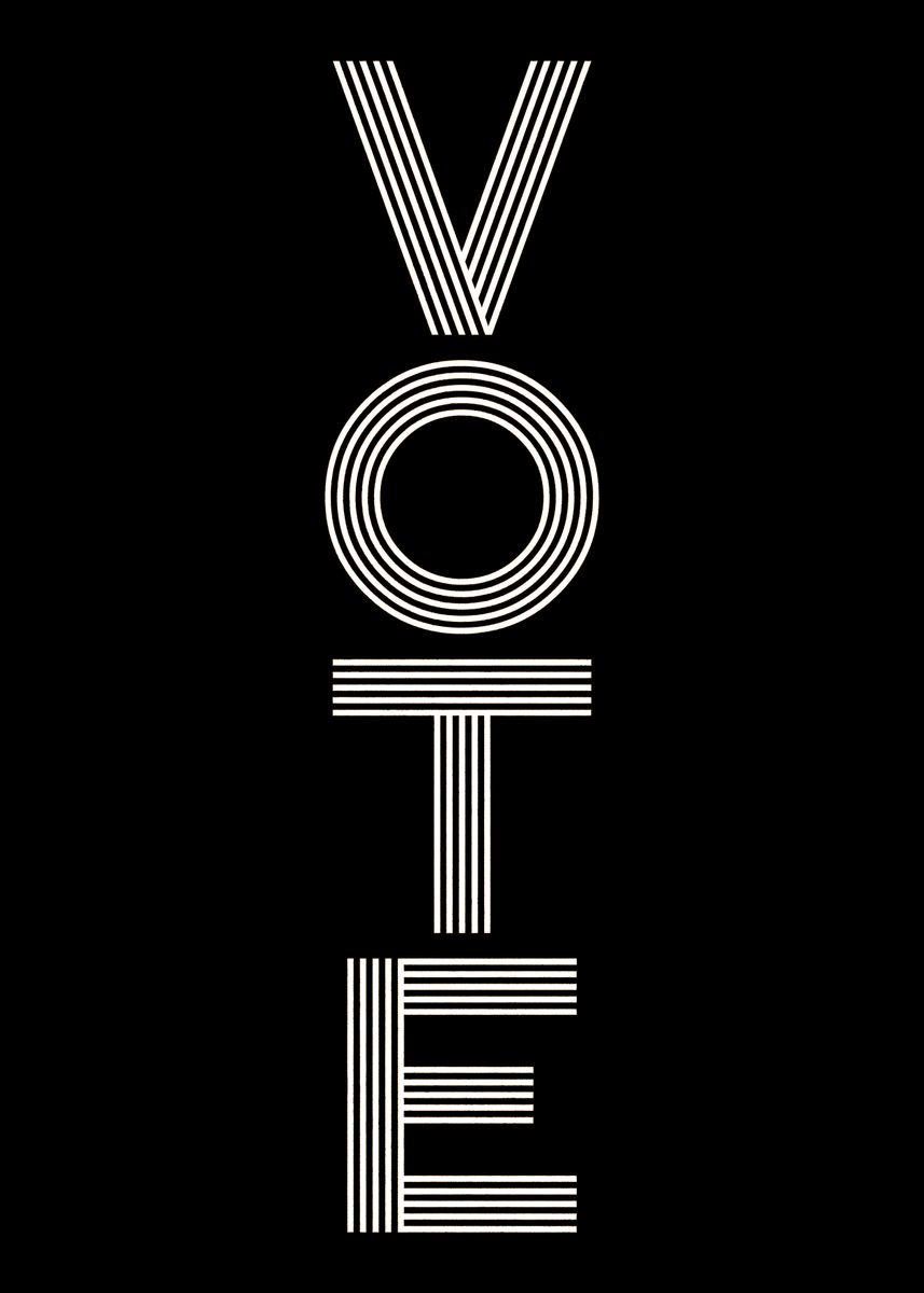 'VOTE civic participation' Poster by Holy Rock Design | Displate