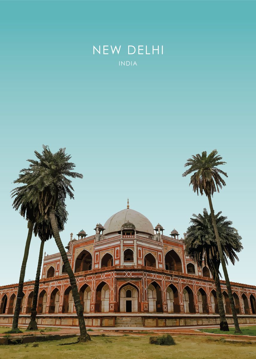 'New Delhi India Artwork' Poster by Alo | Displate