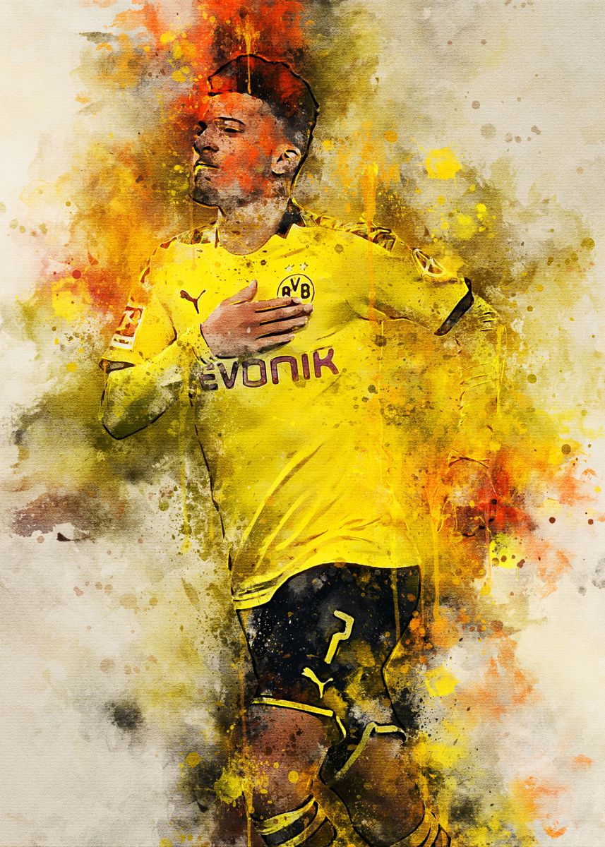 'Jadon Sancho' Poster, picture, metal print, paint by Murray Oren ...
