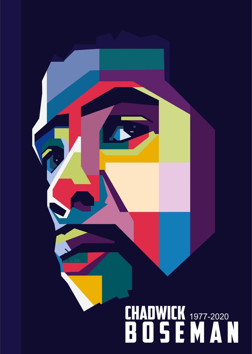 'Chadwick boseman' Poster, picture, metal print, paint by Diqdo Gustiro ...
