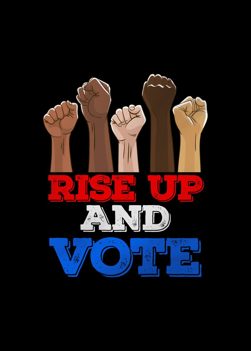 'Rise Up And Vote Vintage' Poster by Visualz | Displate