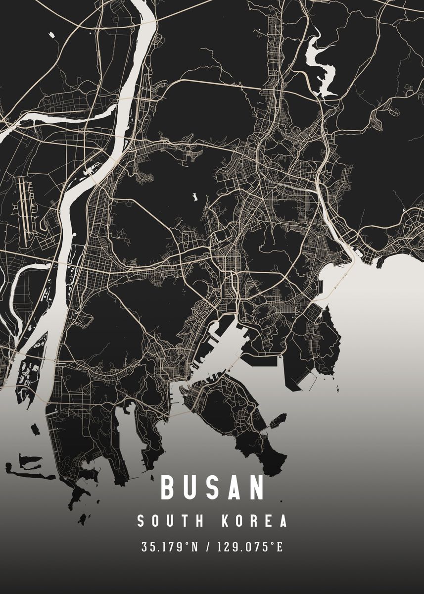 'Busan South Korea' Poster, picture, metal print, paint by Five Senses ...
