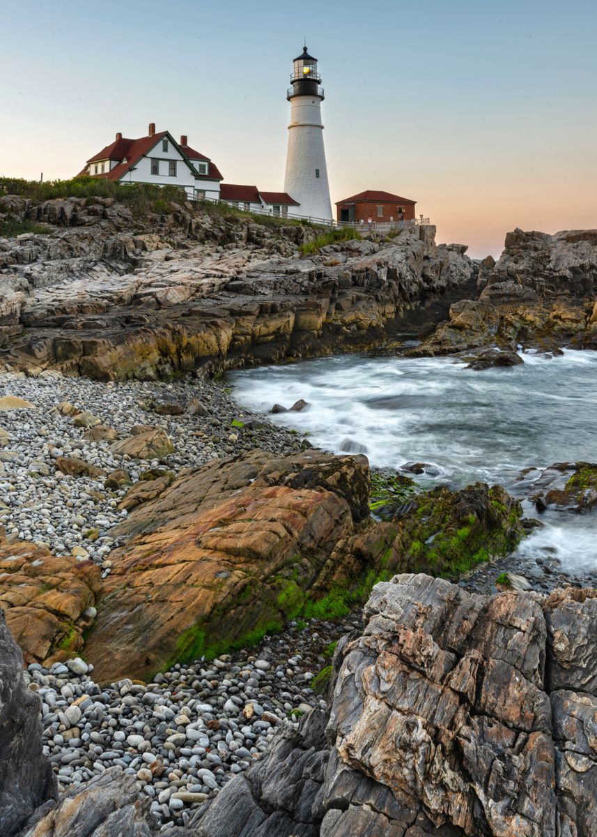 'Cape Elizabeth Lighthouse' Poster, picture, metal print, paint by ...