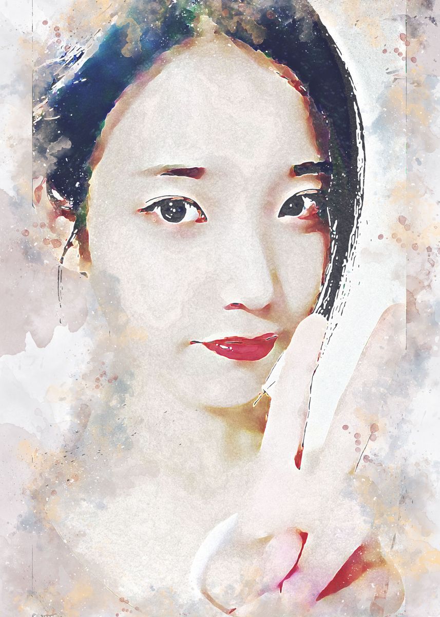 'painting iu poster' Poster, picture, metal print, paint by Haruka ...