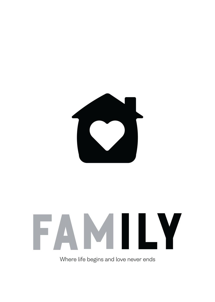'Family Love And Life' Poster, picture, metal print, paint by Sharmarke ...