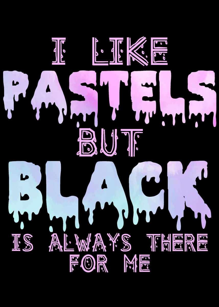 'Pastel Goth Black Gothic' Poster by Adventurors | Displate