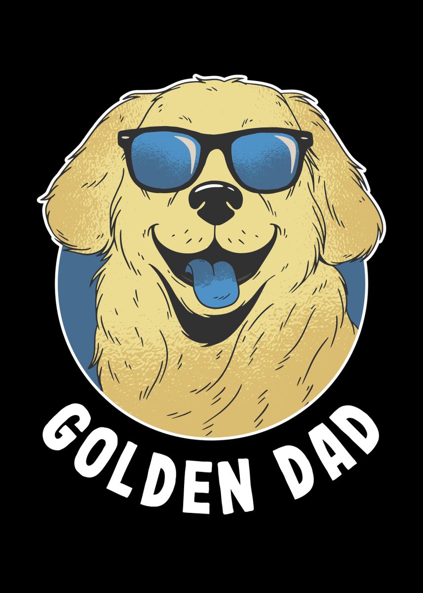 'Golden Retriever Dad' Poster by Philip Anders | Displate