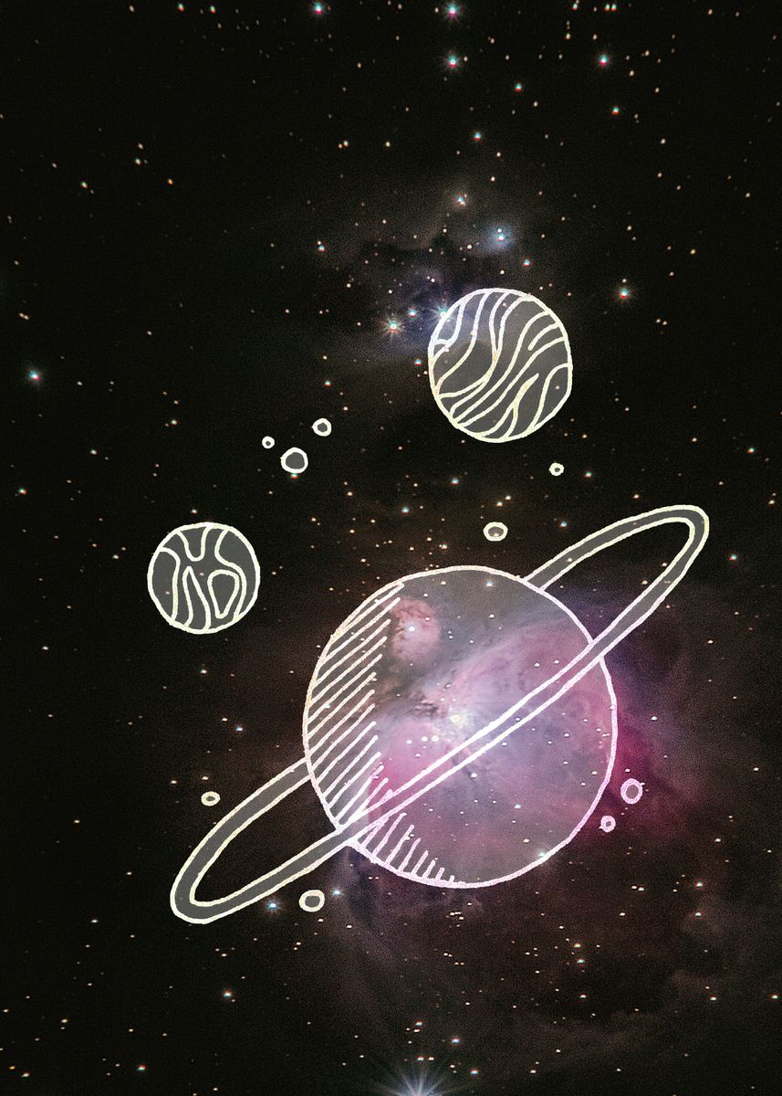 'Pink galaxy' Poster by JMdrawings | Displate