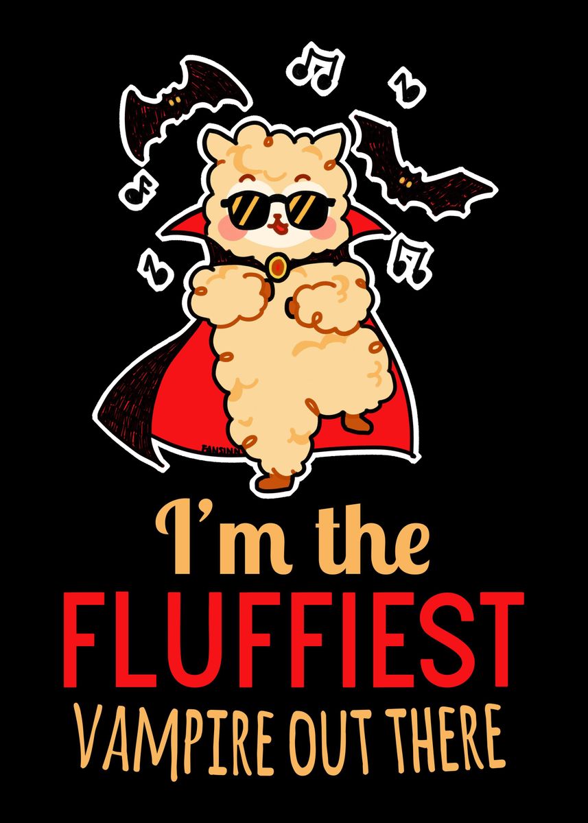 'Vampire Halloween Sheep bl' Poster, picture, metal print, paint by ...