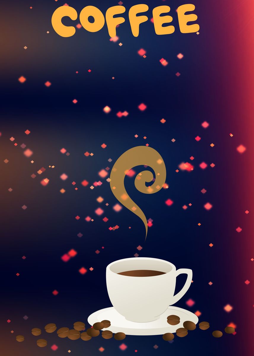 'Coffee mug poster' Poster, picture, metal print, paint by Ionut ...