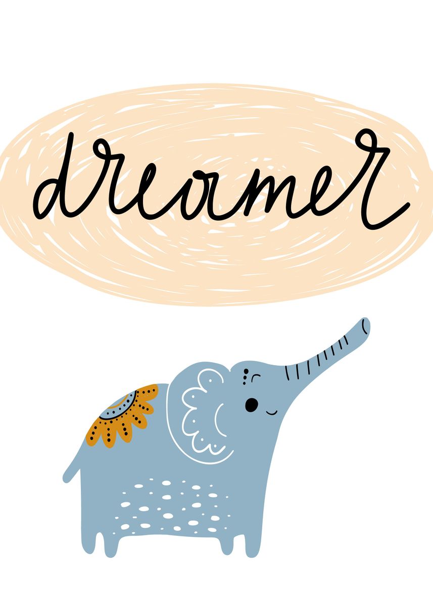 'Dreamer' Poster, picture, metal print, paint by Juliana RW | Displate