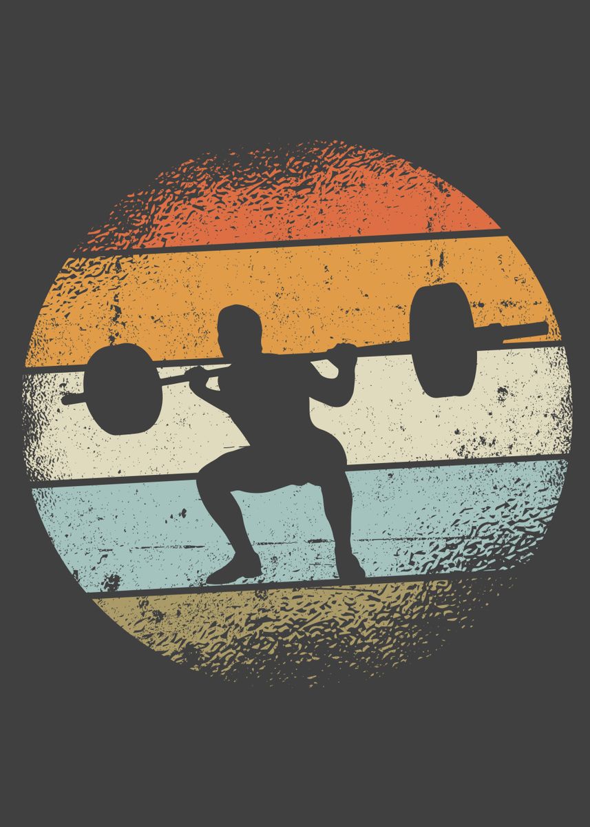 'Powerlifting' Poster, picture, metal print, paint by schmugo | Displate