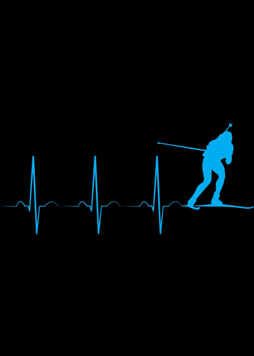 'Biathlon Heartbeat' Poster by Steven Zimmer | Displate