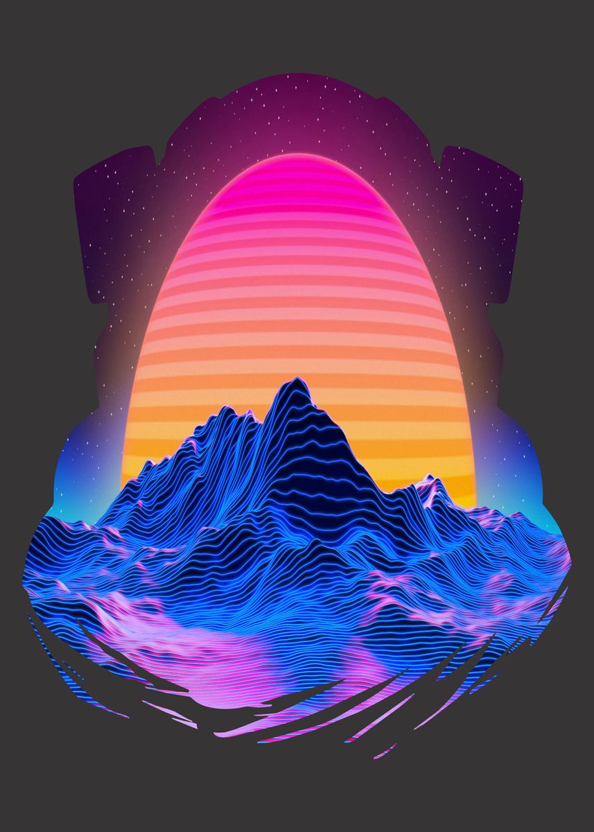 'Silhouette RetroWave' Poster, picture, metal print, paint by Nakula ...