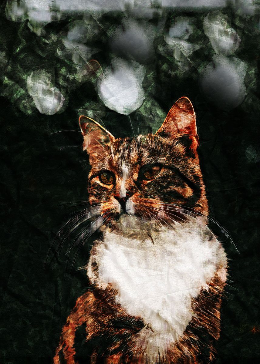 'Cat painting' Poster by owhitsaif store | Displate