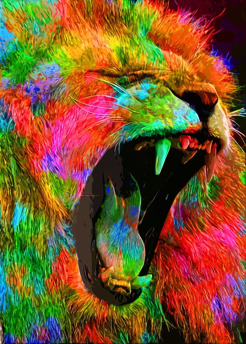 'Iconic The King Of Jungle' Poster, picture, metal print, paint by Oizy ...